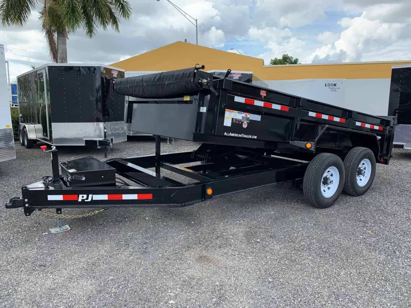 PJ 7X14 DUMP TRAILER 7 TON LOW PROFILE DL142 | Trailer Nation